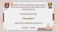 Parotiditis. Inflamación unilateral o bilateral, sensible y ...