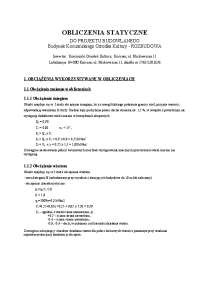 OBLICZENIA STATYCZNE | Publikacje Sztuka | Docsity