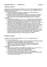 Soluzione esame macroeconomia | Prove d'esame di Macroeconomia | Docsity