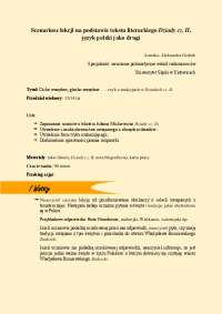 Scenariusz lekcji na podstawie tekstu literackiego Dziady cz. II ... | Prezentacje Język polski ...