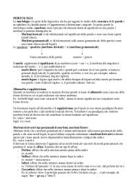 MORFOLOGIA E TIPOLOGIA MORFOLOGICA | Schemi e mappe concettuali di ...