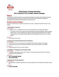 2020 Interim Training Materials: ACLS and ACLS EP Provider ... | Study ...