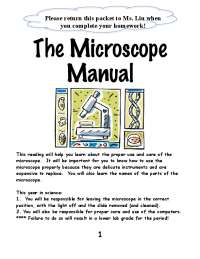 Microscope packet version2014 | Lecture notes Biology | Docsity