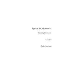 Python for Informatics | Exams Web Programming and Technologies | Docsity