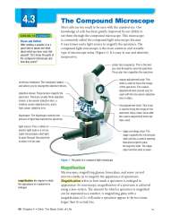 The Compound Microscope | Exercises Biology | Docsity