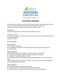 LIVE DIGITAL SESSIONS | AWHONN Convention | Schemes and Mind Maps ...