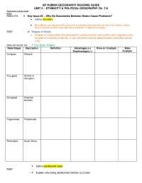 AP HUMAN GEOGRAPHY READING GUIDE UNIT 4 | Study notes Human Geography ...