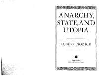 ANARCHY; 'STATE,AND UTOPIA | Summaries Economics | Docsity