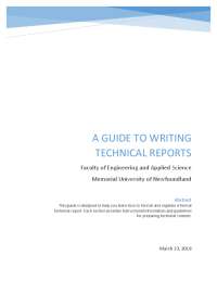 A guide to writing technical reports | Exams Design | Docsity
