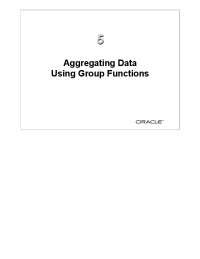 Aggregating Data Using Group Functions | Exams Pre-Calculus | Docsity