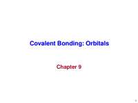 Covalent Bonding: Orbitals | Exams Geometry | Docsity