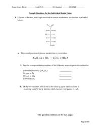 C6H12O6 + 6O2 → 6CO2 + 6H2O | Schemes and Mind Maps Geometry | Docsity