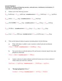 General Chemistry I | Summaries Chemistry | Docsity