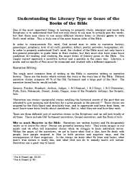 Understanding the Literary Type or Genre of the Books of the ...