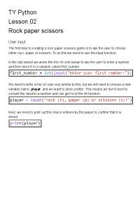 TY Python Lesson 02 | Exercises Web Programming and Technologies | Docsity