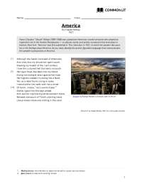 CommonLit | America | Slides American literature | Docsity