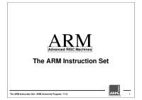 The ARM Instruction Set | Study notes Architecture | Docsity