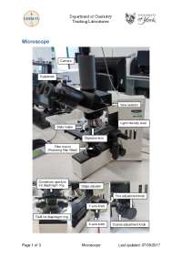 Microscope | Schemes and Mind Maps Chemistry | Docsity